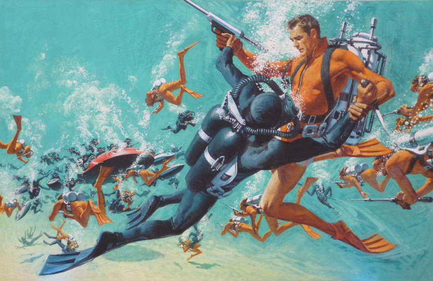 These Original 007 Poster Paintings Are Millionaire Man Cave Worthy ...