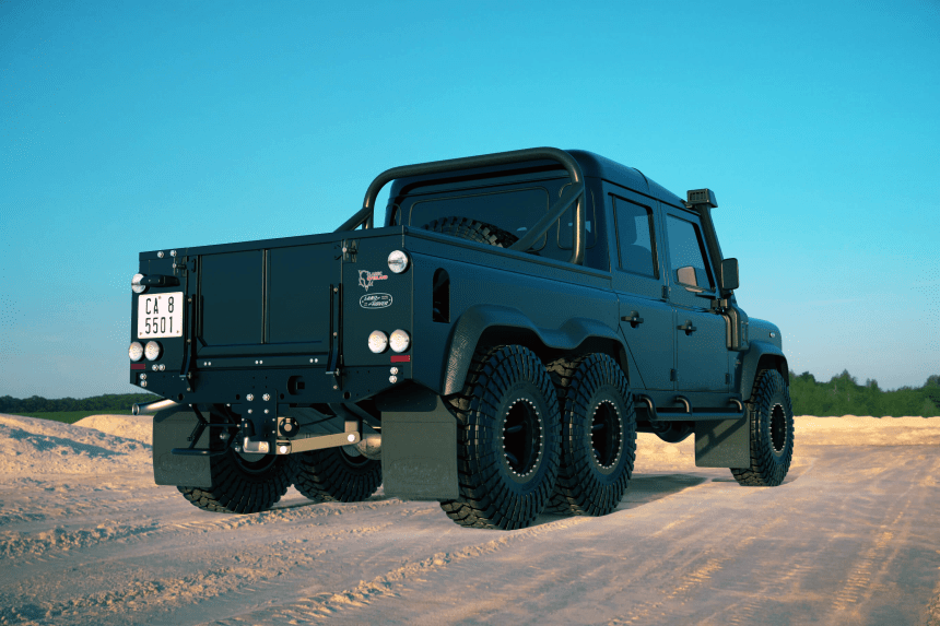Car Porn: Custom 'Black Mamba' 1988 Land Rover Defender 6x6 - Airows