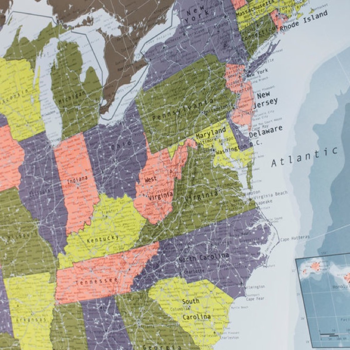 These Beautifully Designed Maps Would Look Great In Your Home - Airows