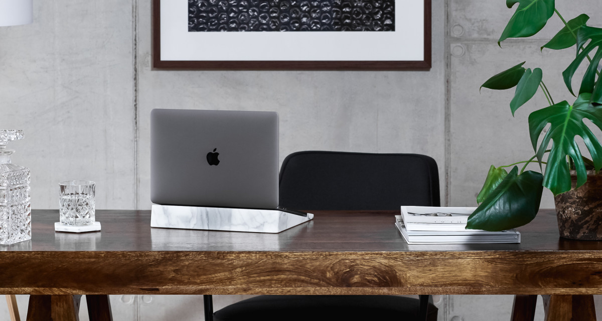 This Supremely Lux MacBook Stand Is Made of Solid Marble - Airows